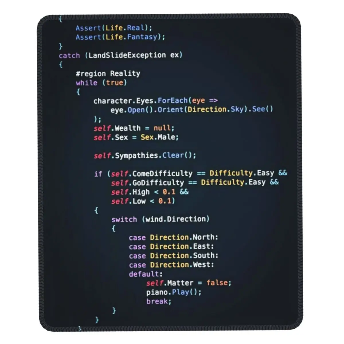 Real-Life-Coding-Programming-Mouse-Pad-With-Locking-Edge-Waterproof-Mousepad-Rubber-Base ...