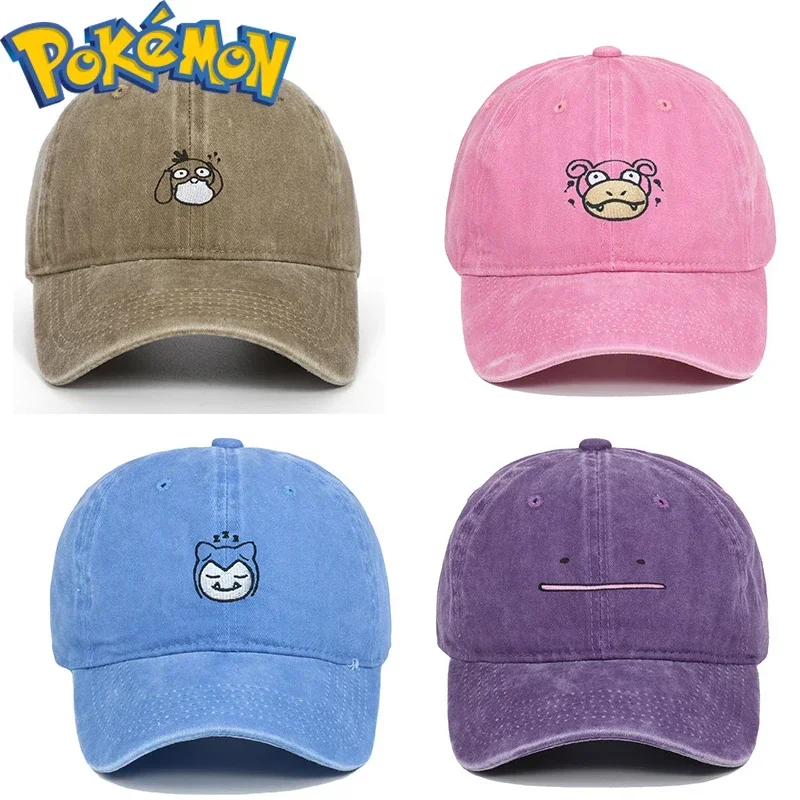 Pok-mon-Snorlax-Slowpoke-Ditto-Psyduck-Anime-bordado-gorra-de-b-isbol ...