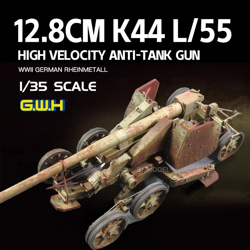 グレートウォールホビー ラインメタル 12.8cm K44 L/55 高速対戦車砲 1/35 組み立てモデル - AliExpress 26