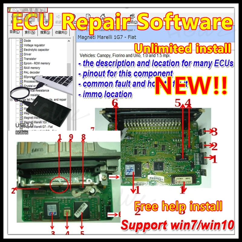 Newest-ECU-Repair-Software-ECU-Modules-Repair-Pinout-Immo-Location-Including-Multimeters ...