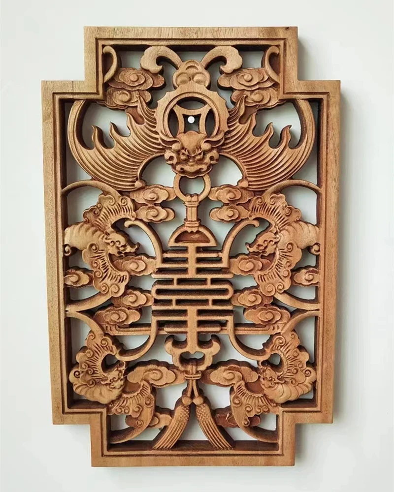 Auspicious-Wood-Carving-Pendants-Chinese-Retro-Fu-Character-Camphor ...