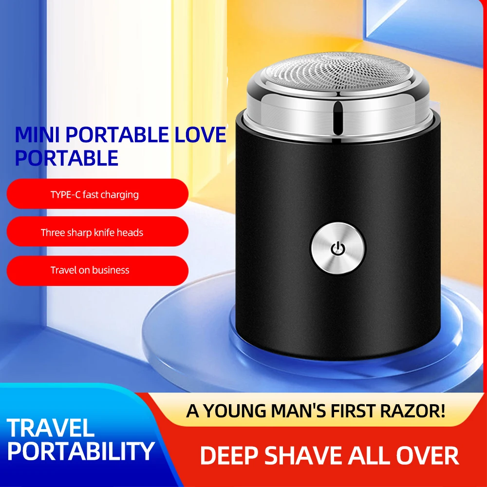 Mini-Shave Portable Electric Shaver for Men Wetand Dry One-Button Mini ...