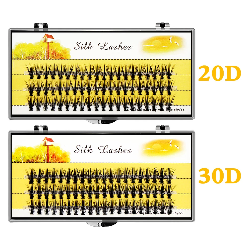 Natural 60 Bunches Dd Mink Lashes Hand Made Silk 20d/30d/40d/50d ...