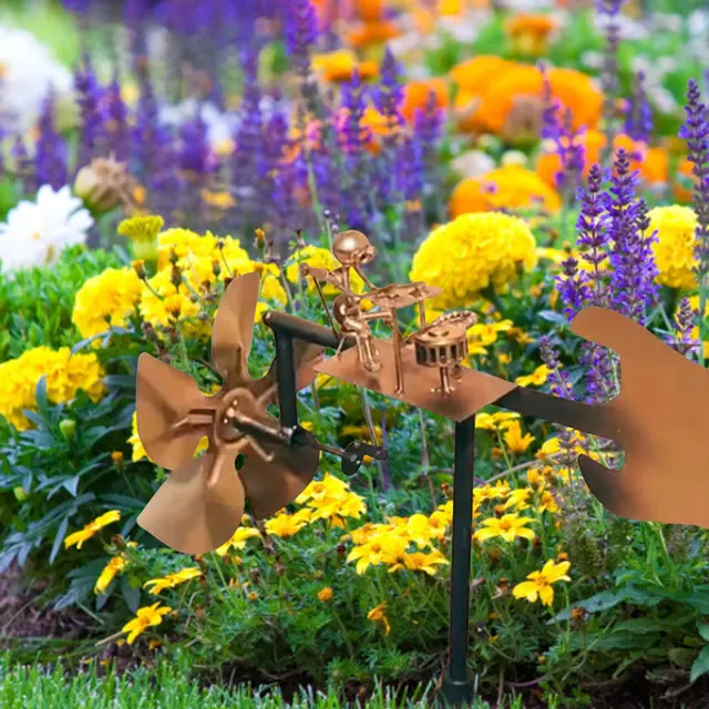 Wind Mill Handmade Metal Drummer Windmill, 2025 Rockin Art Figurine ...