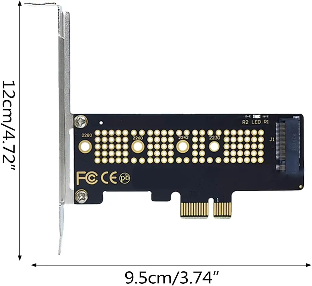 M.2 NVME SSD to PCIe 4.0 Adapter Card 64Gbps M-Key PCIe4.0 X1 X4 For ...