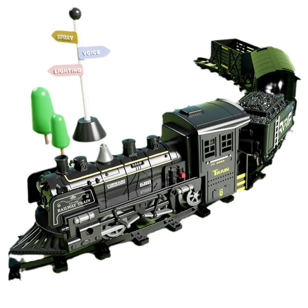 Simulation-Electric-Steam-Train-Model-Toy-Classical-Railway-with ...
