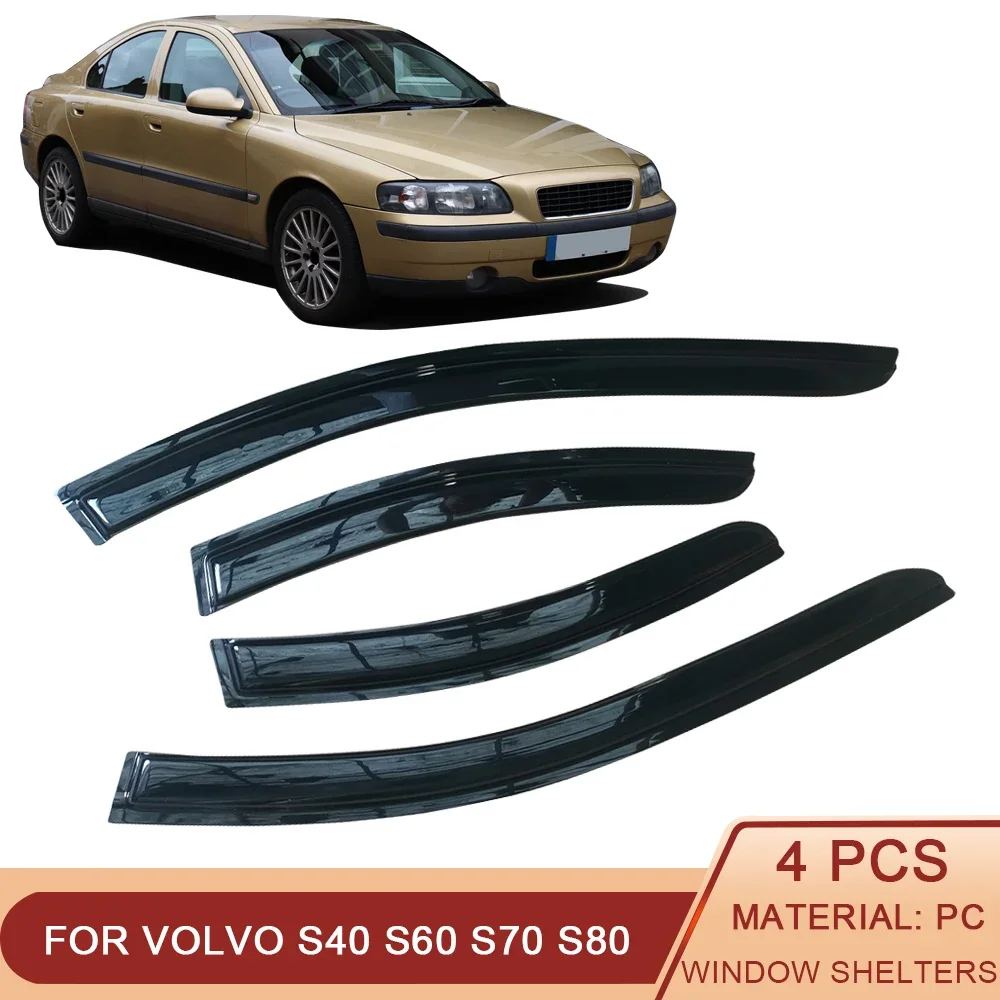 For-VOLVO-S40-S60-S70-S80-Car-Side-Window-Visor-Sun-Rain-Guard-Shade ...