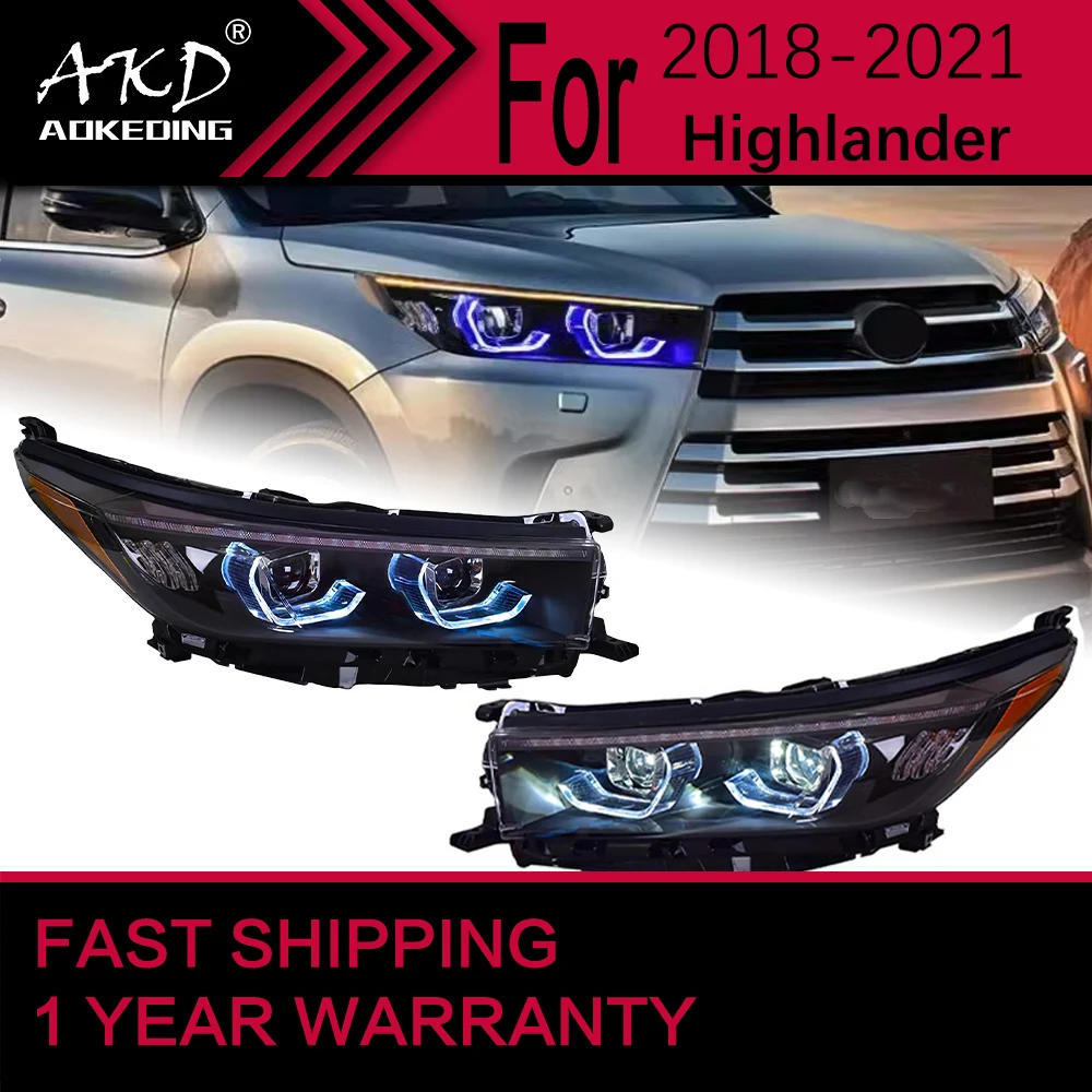 Car-Lights-for-Toyota-Highlander-LED-Headlight-2018-2021-Highlander ...