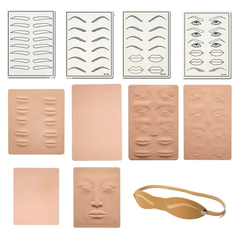 3D-Face-Tattoo-Practice-Silicone-Fake-Skins-Practice-1pc-Microblading ...