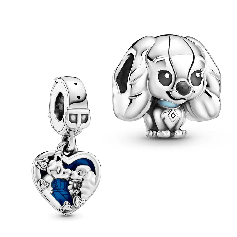 Lindo-Animal-Charm-Jewelry-Tramp-Lady-Dog-Dangle-Pendant-Fit-Pulsera ...