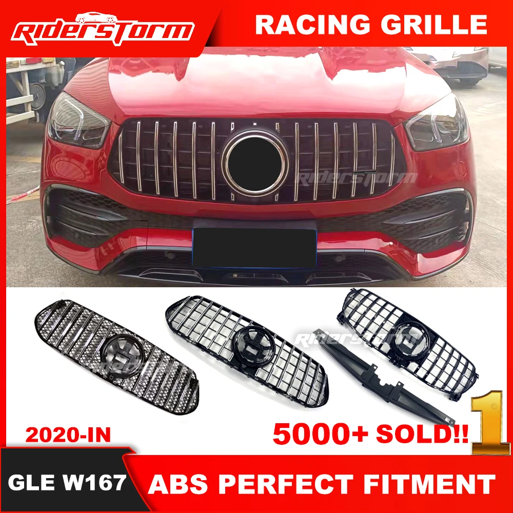 2020-New-GLE-w167-Front-Bumper-Sport-GLE-53-front-racing-grill-with ...