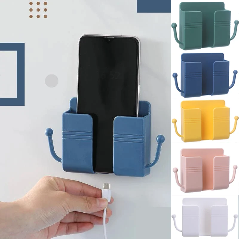 NEW-Mobile-Phone-Holder-Wall-Mounted-Organizer-Storage-Box-Wall-Charger ...