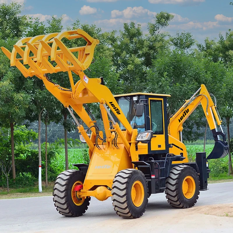 Hot-sales-farm-machinery-agriculture-4wd-mini-tractor-backhoe-loader ...