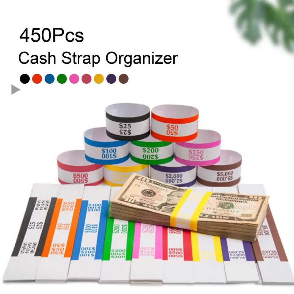 Money Counting Straps PATIKIL 500 Pack Blue Dollar Bill Straps - Self ...