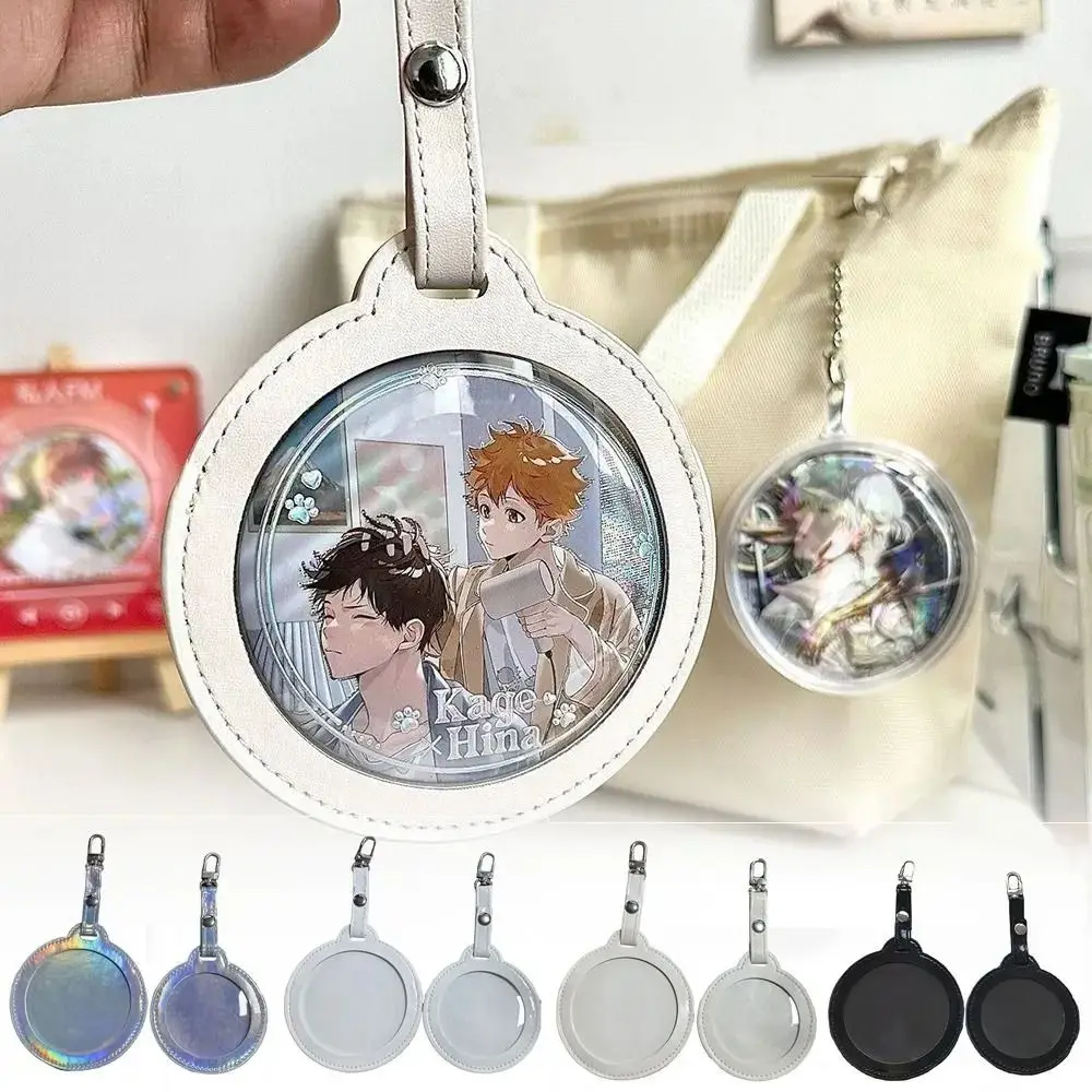 Badge Storage Bag Solid Color Transparent Round Bag Pendant Single ...