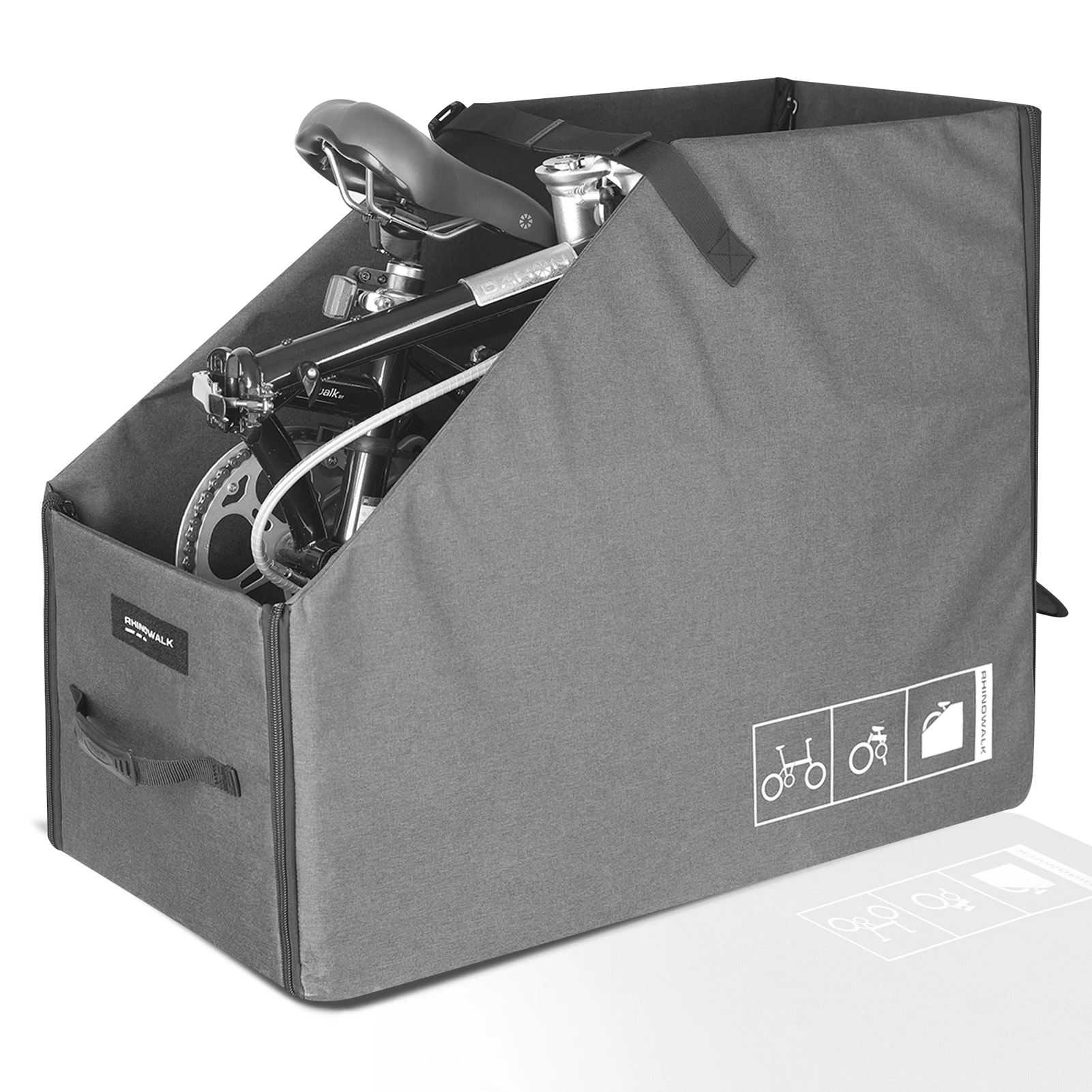 Folding Bike Storage Box with DustCover Bicycle Storage Bag Outdoor ...