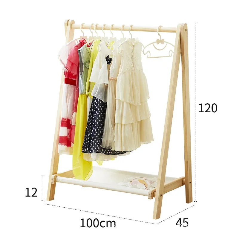 Solid-Wood-Floor-Standing-Clothes-Hanger-Simple-Clothes-Hanger-Coat ...