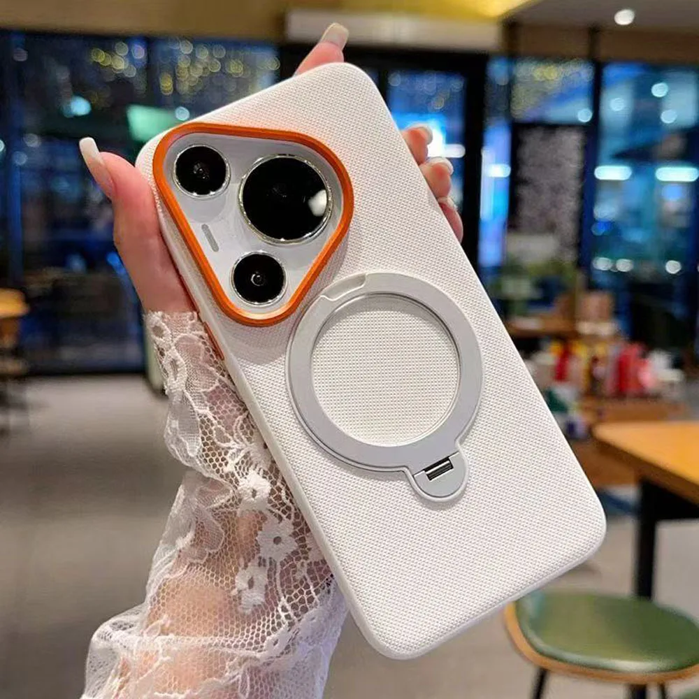 Magnetic Shockproof Phone Case with Ring Kickstand and Alloy Lens ...