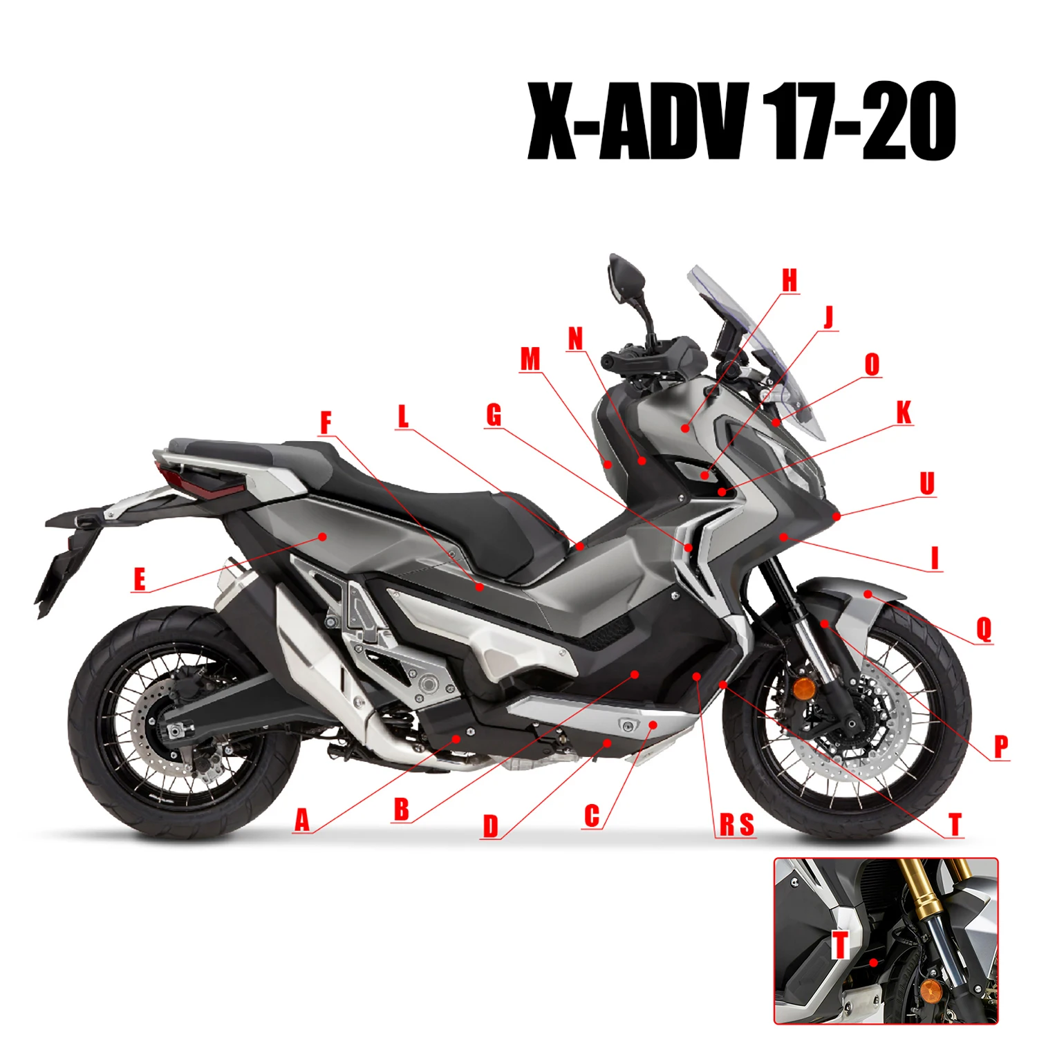 X-ADV XADV 750 Fairings Inection Panel Bodywork Frame Protector Kits ...