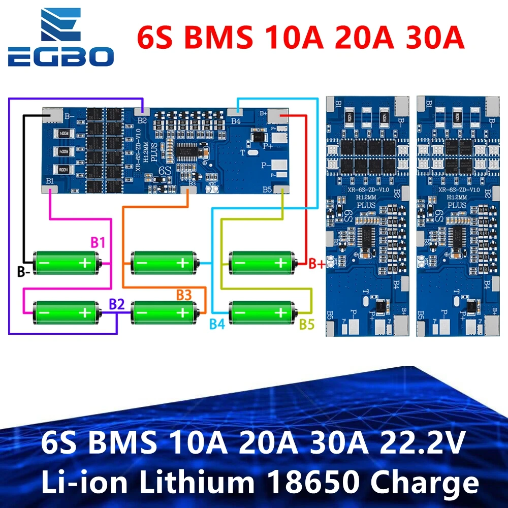 6S-BMS-10A-20A-30A-22-2V-Li-ion-Lithium-18650-Charge-Protection-Board ...