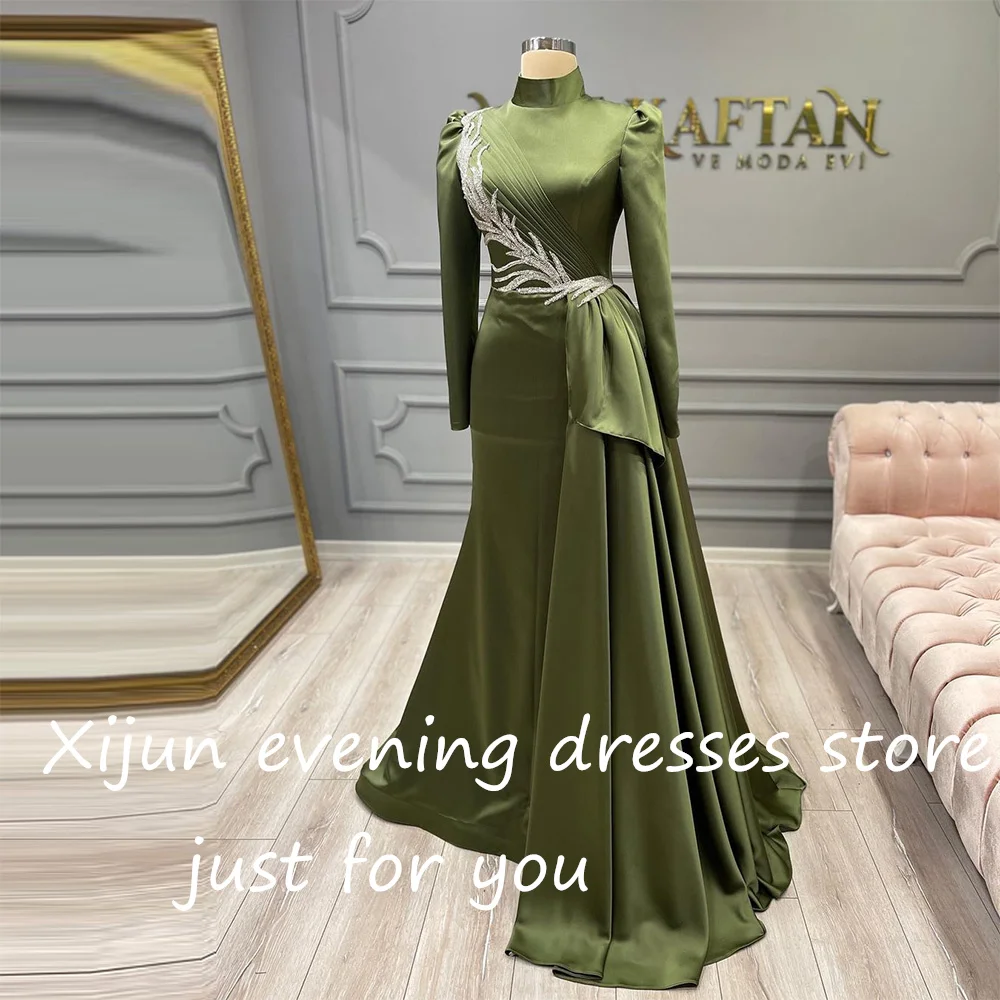 Xijun-Elegant-Arabic-Muslim-Mermaid-Evening-Dresses-Long-Sleeves-High ...