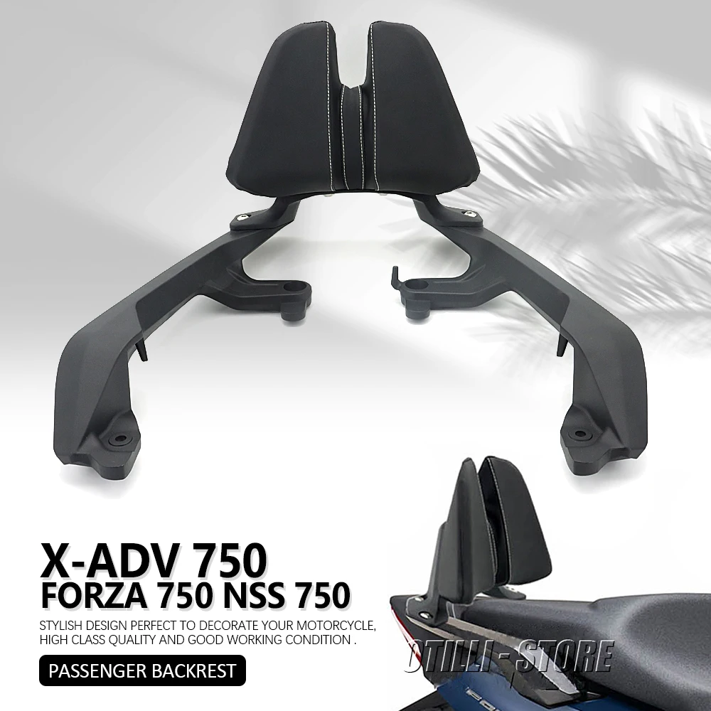 New Black Foam&Aluminum Motorcycle Backrest Rear Passenger Seat For ...