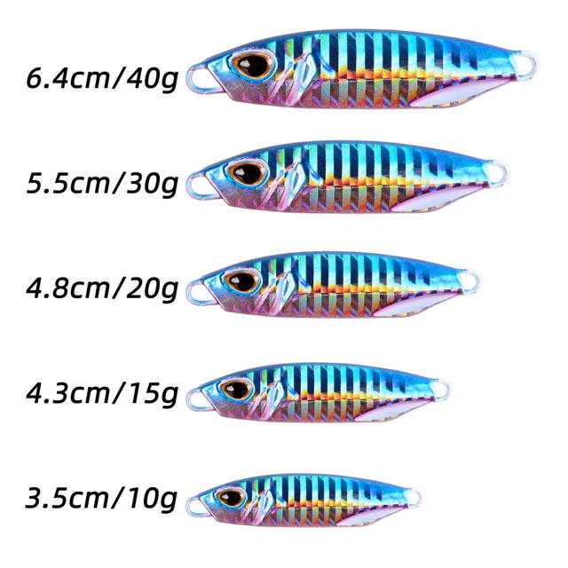 Metal Cast Jig Spoon - 10g, 15g, 20g, 30g, 40g - Easy Fishing Tackle