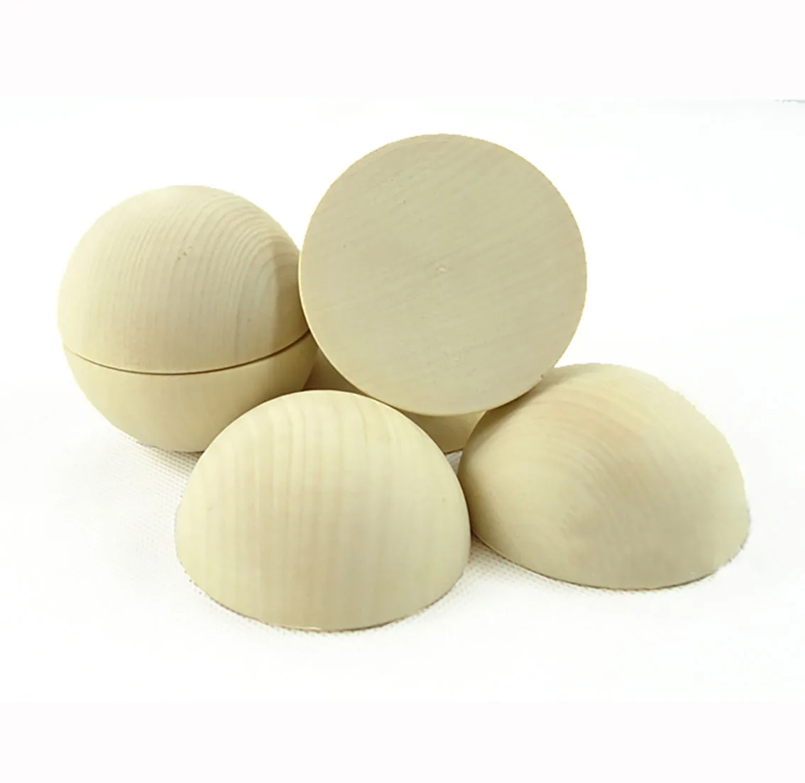 Split Wood Ball Dia 10mm - 90mm Wooden Primary Color Half Ball Wooden ...
