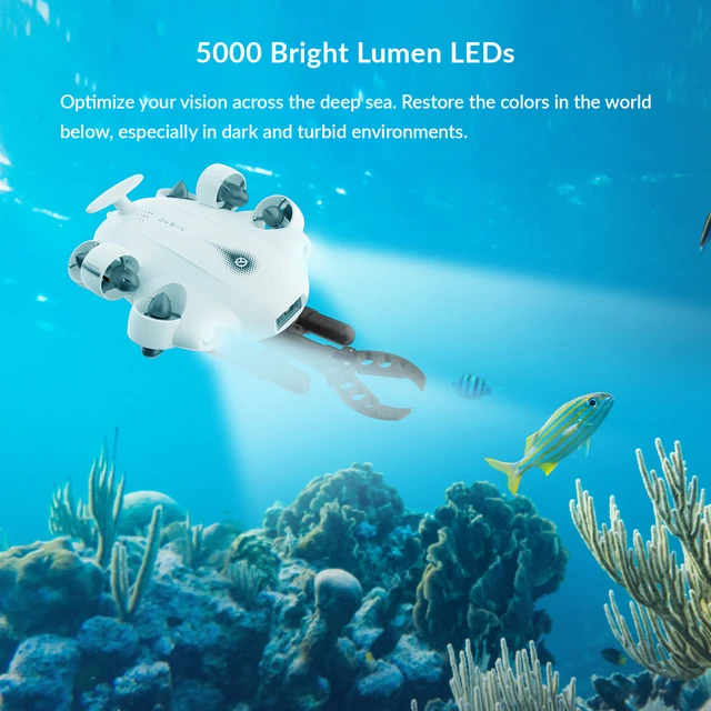 FIFISH V-EVO 4K Underwater Drone with Robotic Arm AI Vision Lock 360 ...