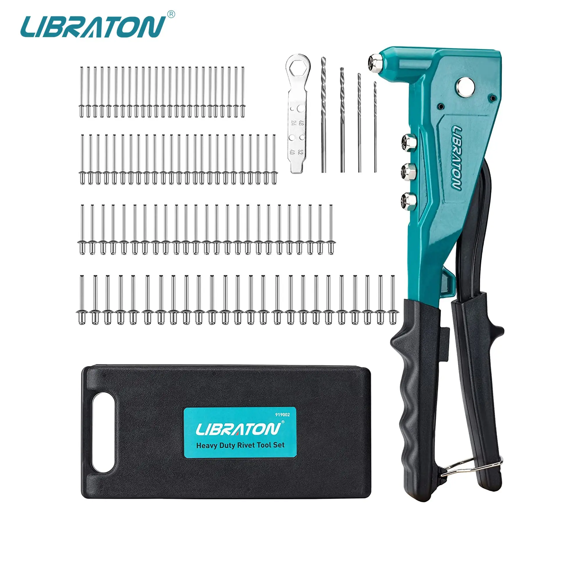 Libraton Heavy Duty Rivet Gun, Robust Professional Riveter, Pop Rivet ...