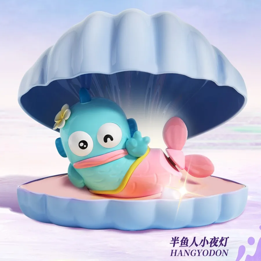 Sanrio-juguete Kawaii Hangyodon, luz nocturna de pez feo, caja de ...