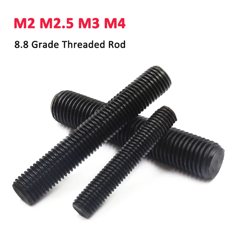 Varilla-roscada-completa-M2-M2-5-M3-M4-acero-al-carbono-negro-grado-8-8 ...