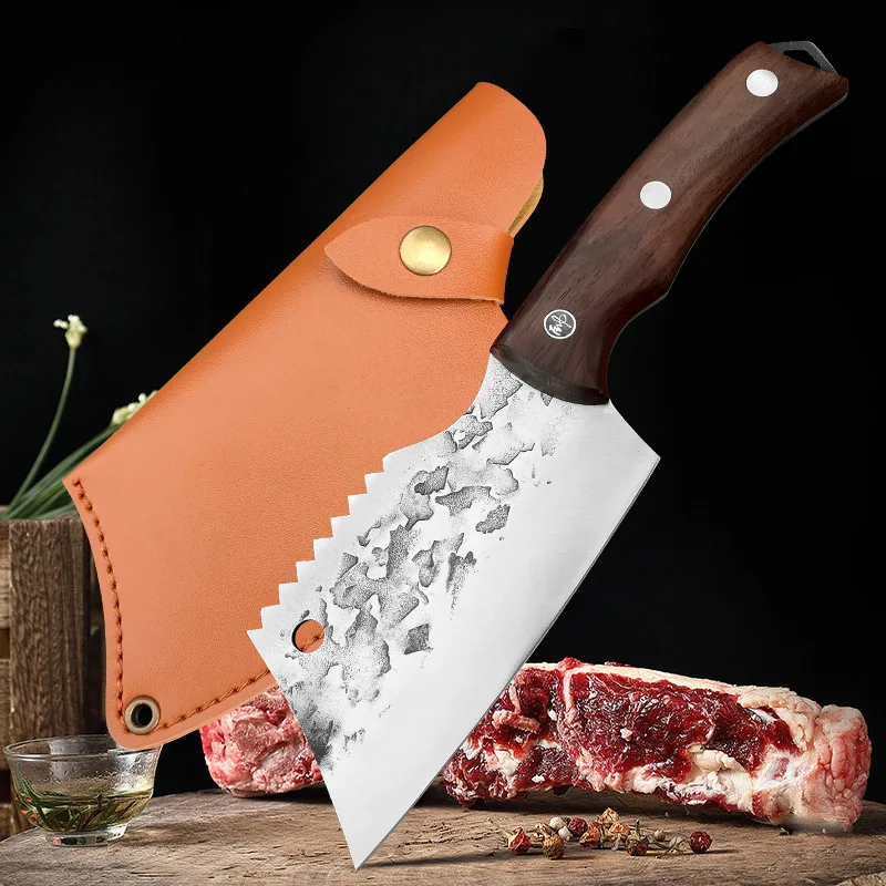 Forged-Kitchen-Knife-Chef-s-Knife-for-Scraping-Fish-Scales-Serrated ...