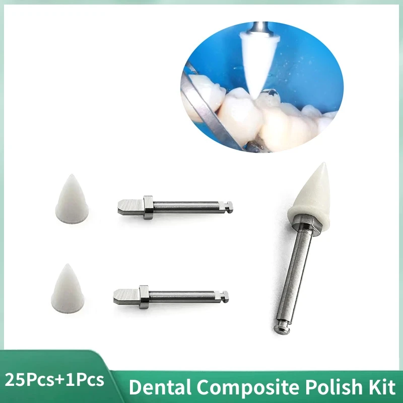 Dental-Silicon-Ion-Polishing-Head-Composite-Polish-Kit-With-Mandrel ...