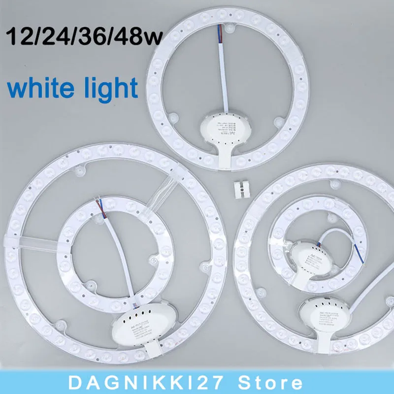 AC 220V 240V 12W 24W 36W 48W white LED lamp chips Circle Light Round ...