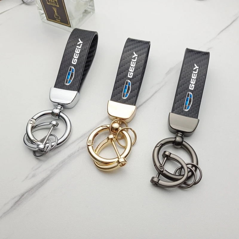 Car-Carbon-Fiber-Keychain-Key-Ring-Anti-loss-Pendant-For-Geely-Emgrand ...