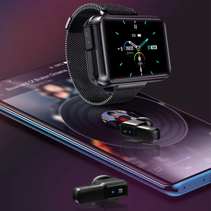 T91-Smart-Watch-2-in-1-TWS-Wirelss-Bluetooth-Headset-1-4-Big-DIY-Screen ...