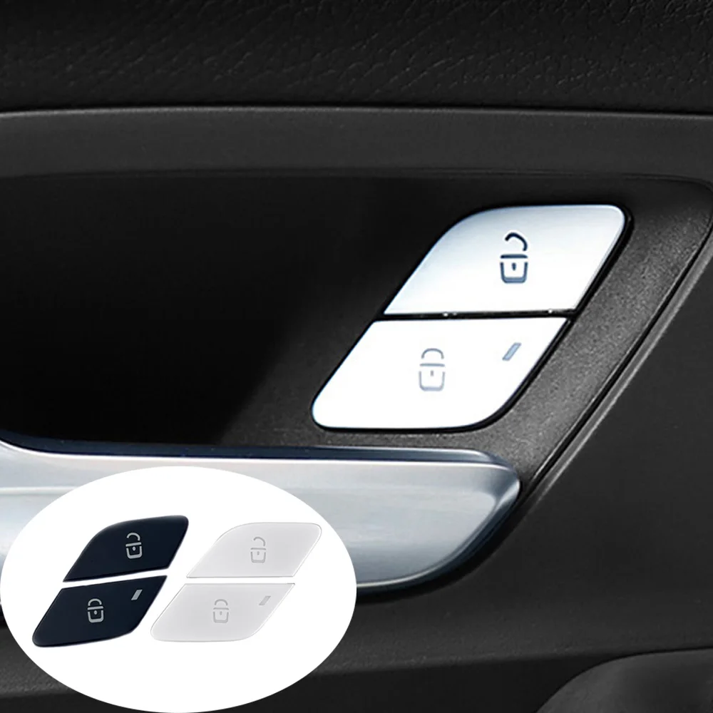 ABS-Car-Door-Lock-Button-Cover-Trim-Sticker-Fit-For-Mercedes-Benz-A-B ...