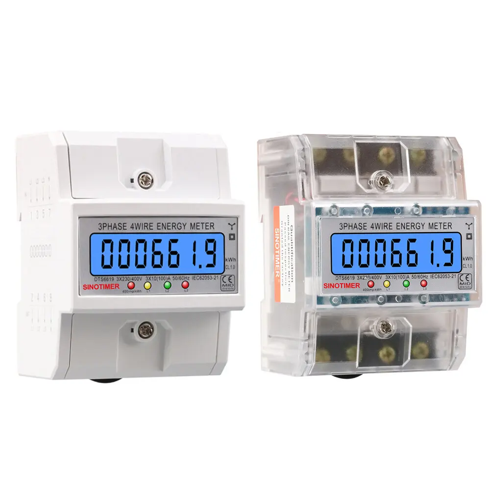 100A LCD Digital Display with Backlight Power Meter in Energy Meters ...