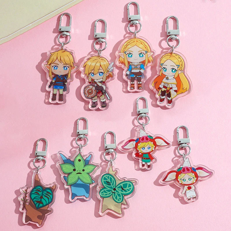 New-Zelda-Legend-Acrylic-Keychain-Toy-Cute-Cartoon-Wild-Breath-Kingdom ...