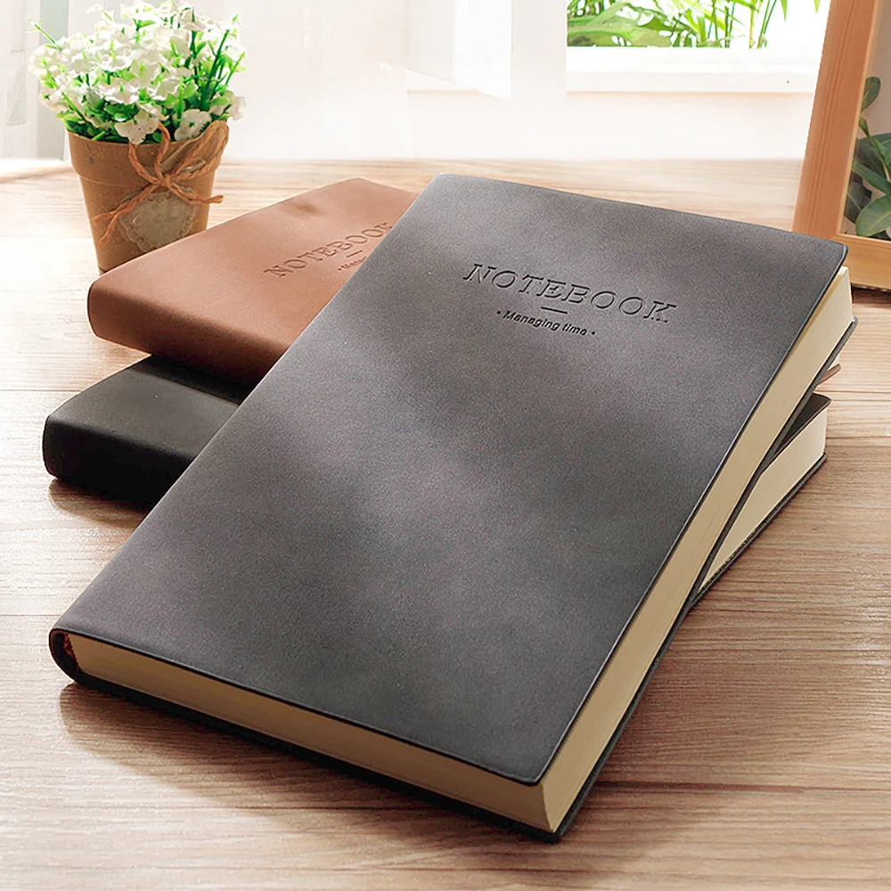 200-Sheets-Super-Thick-A5-Notebook-Leather-Cover-Notepad-for-Kids-Gift ...