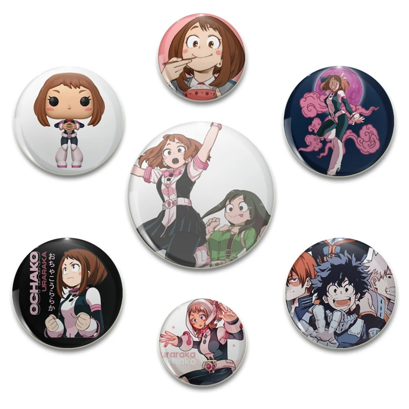 Anime-My-Hero-Pins-Uraraka-Ochako-Waifu-Creative-Tinplate-Plastic-Pin ...