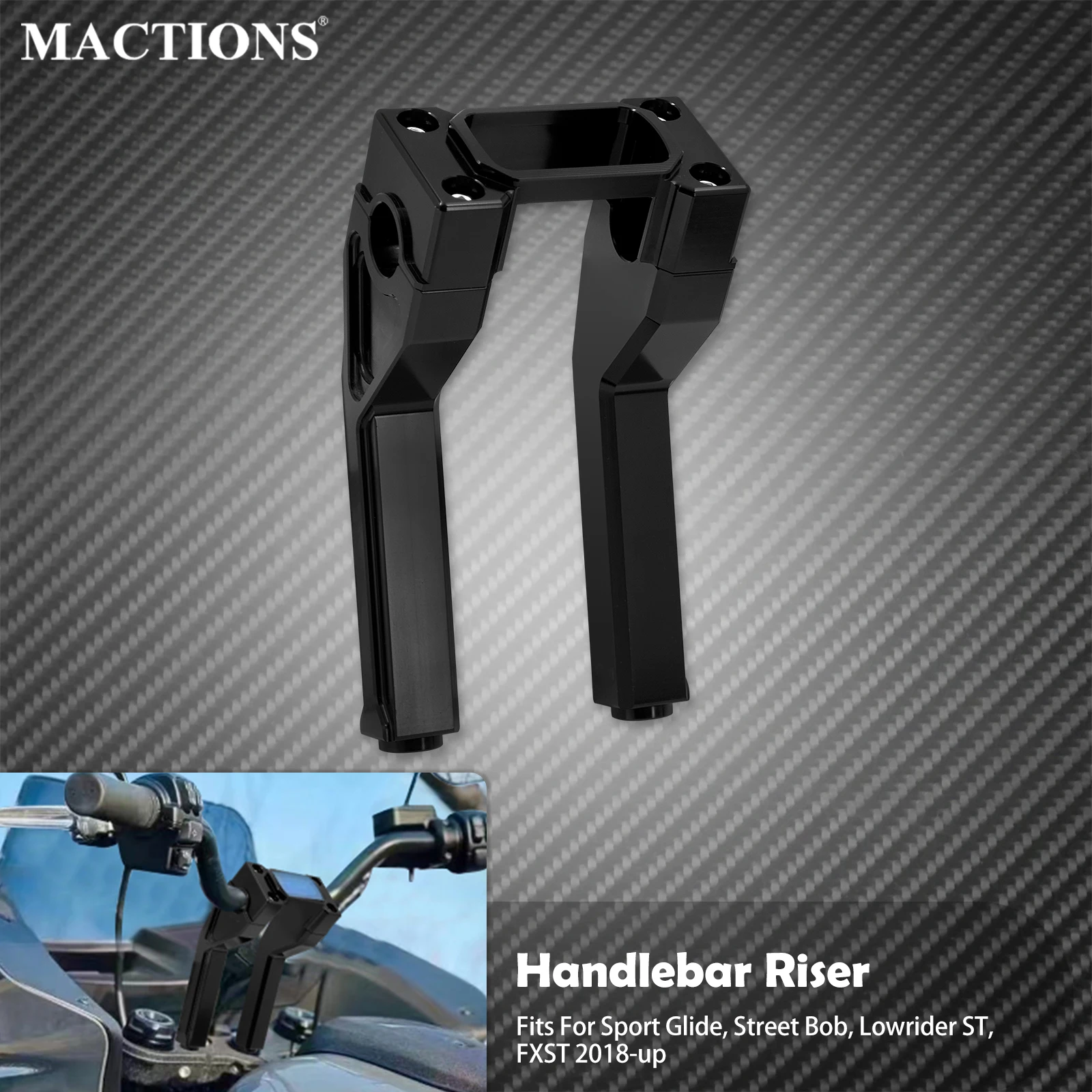 8-Handlebar-Riser-Digital-Dispaly-Handle-Bar-25mm-Clamp-Risers-For ...