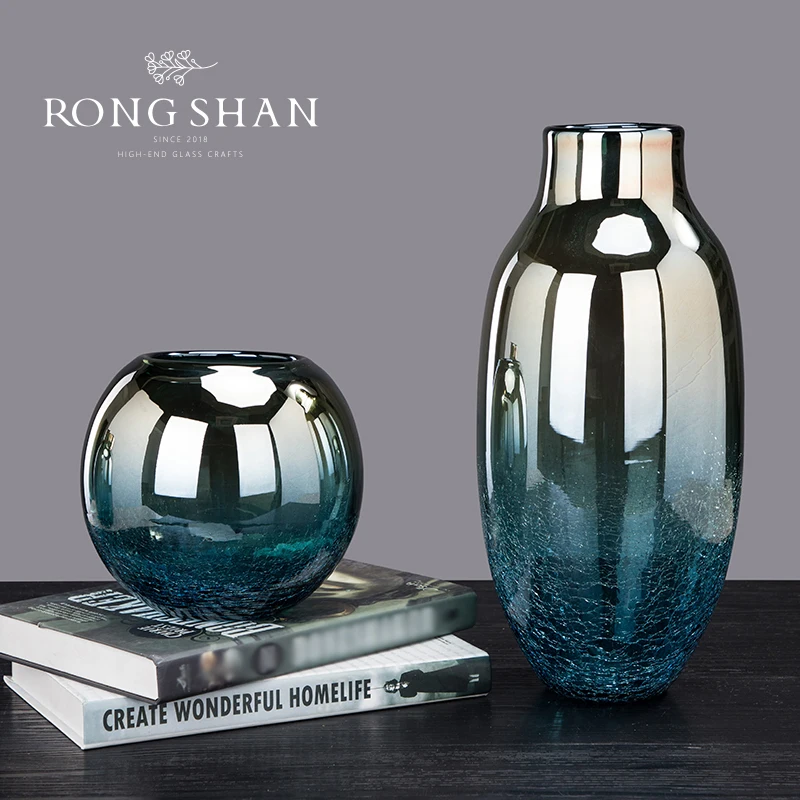 Vidrio-color-azul-marino-de-flores-secas-de-jarr-n-con-adorno-floral ...