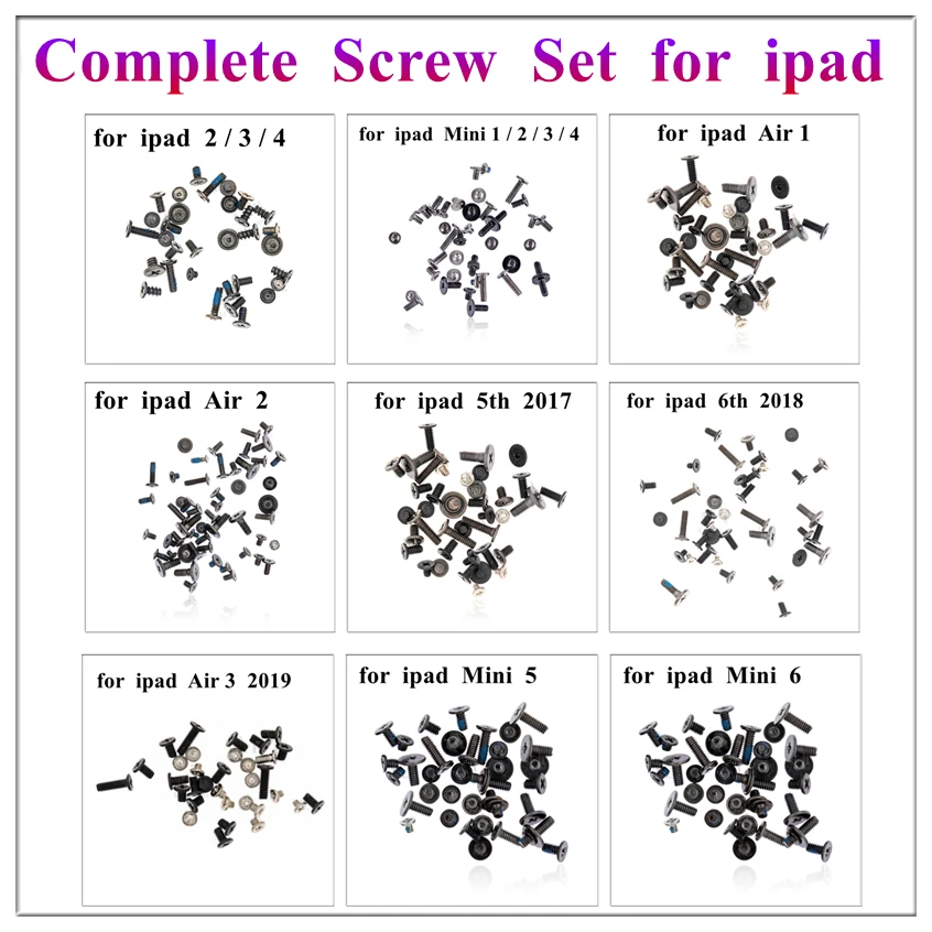 Motherboard Inner Bottom Dock Bolt Lcd Full Complete Screw Set For Ipad ...
