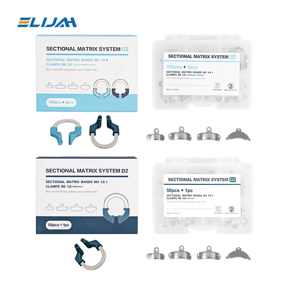 Dental-Matrix-Bands-Clamp-Sectional-Contoured-Matrix-System-Metal ...