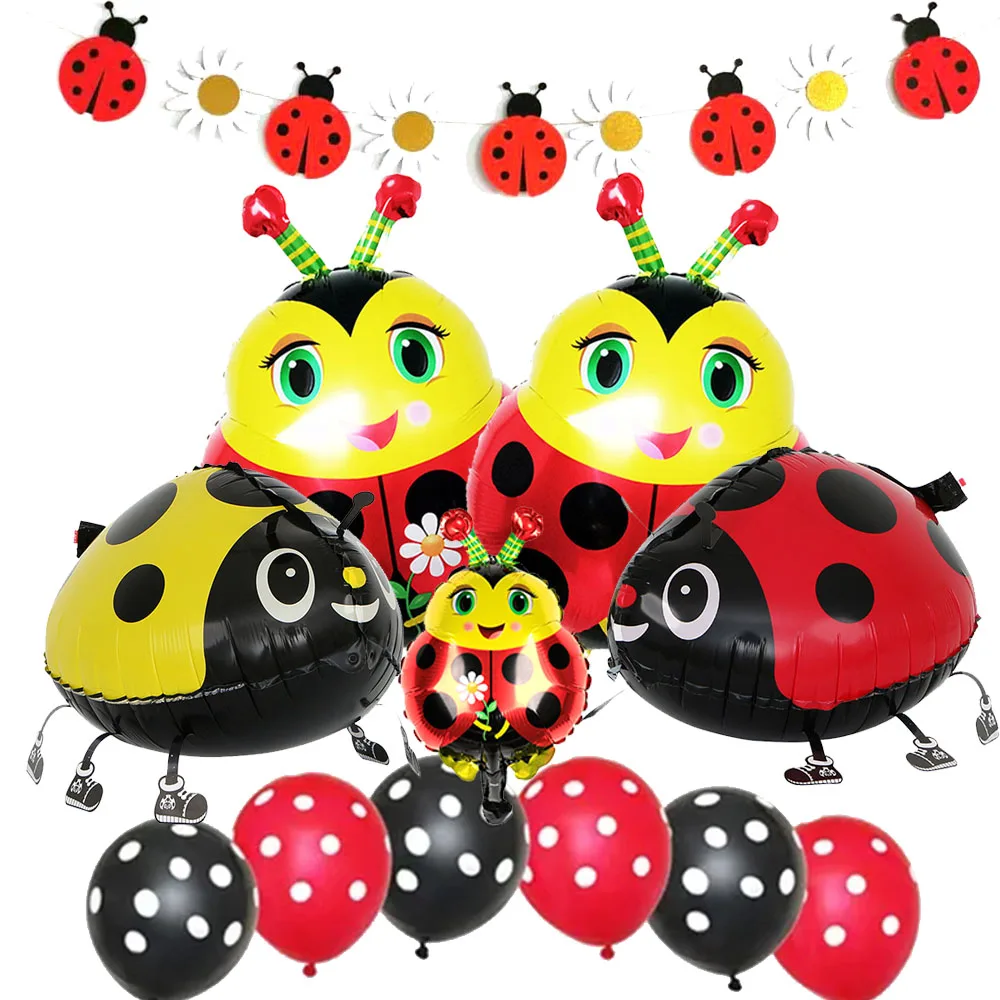 Globos-de-fiesta-de-LadyBug-para-ni-os-decoraci-n-de-fiesta-de-cumplea ...