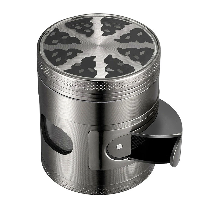 Metal Grinder Zinc Alloy Machine 60mm 4 Parts Clear Glass Window Easy ...