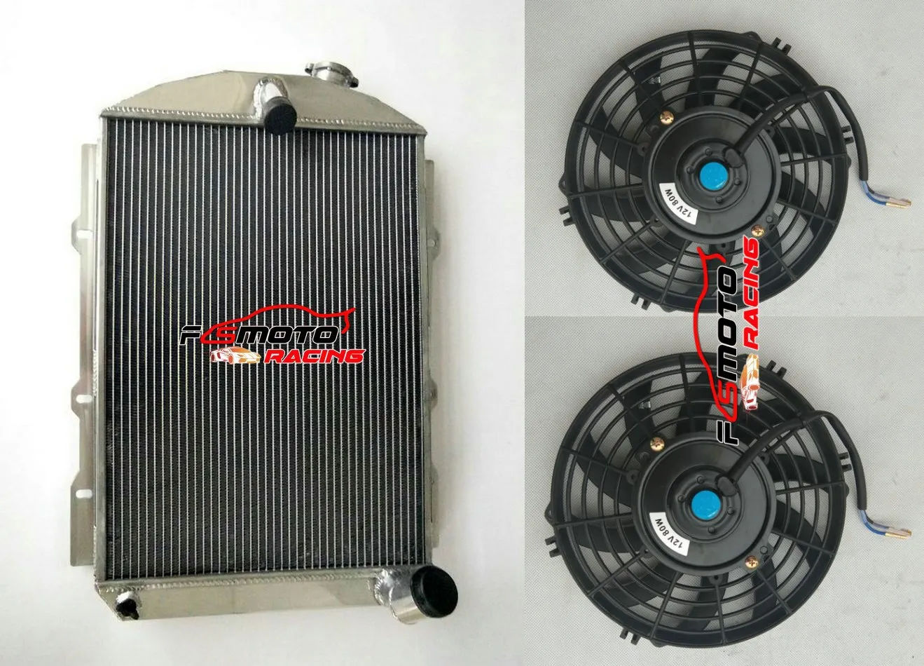 62MM 3ROW Aluminum Radiator + Fans For 1938 38 Chevrolet chevy hot ...
