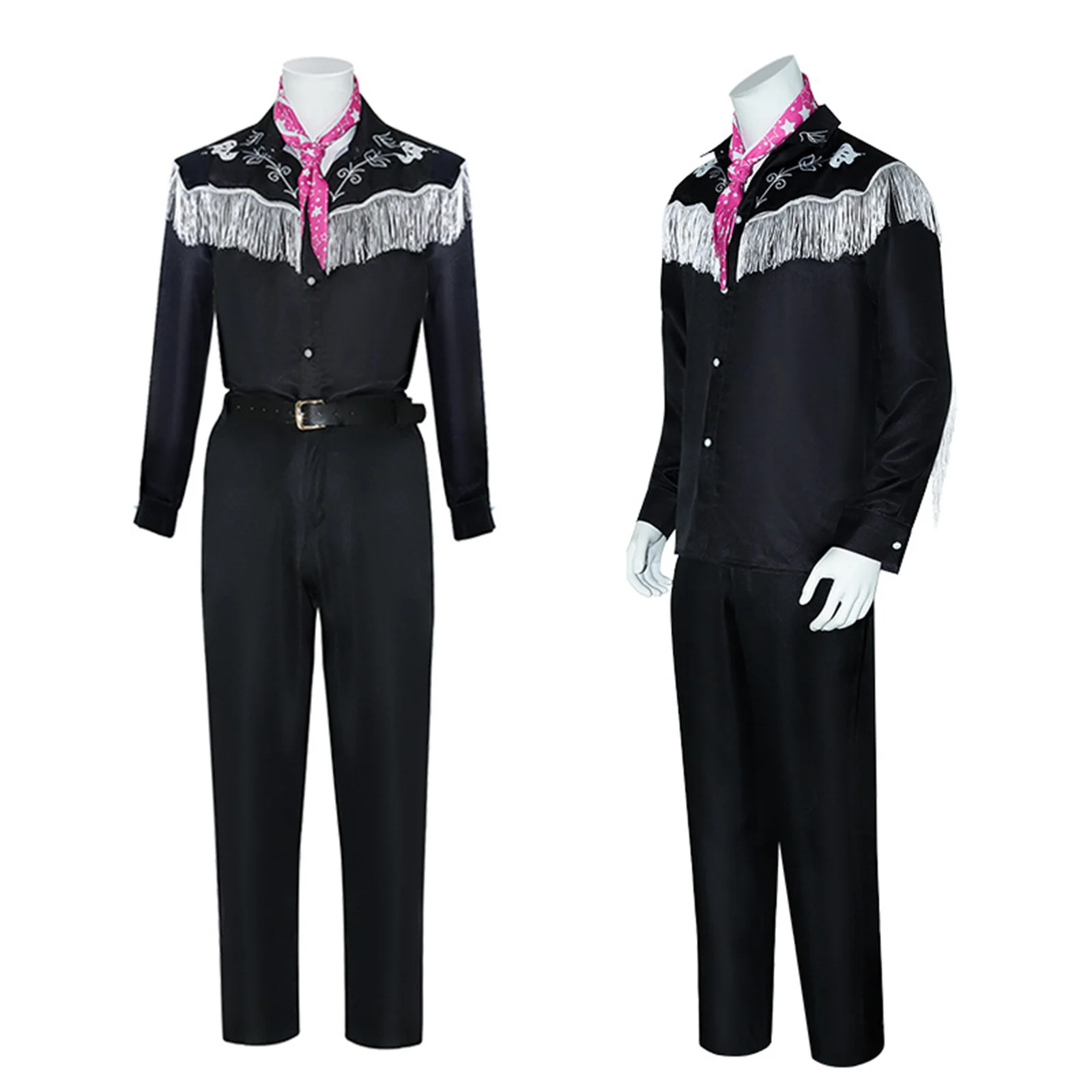 Ken-Cosplay-Costume-Black-Suit-With-White-Cowboy-Hat-Halloween-Clothes ...